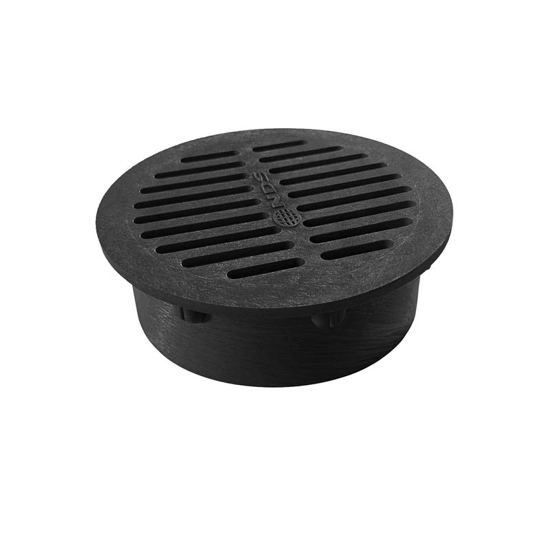 NDS 6" Black Round Grate www.landscapeplastics.co.uk