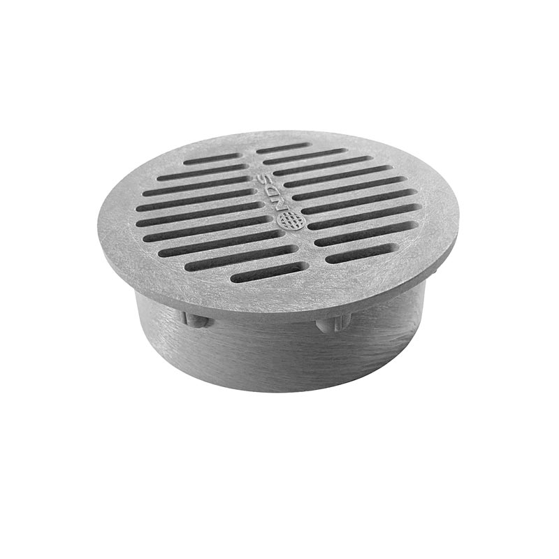 NDS 6" Grey Round Grate | Landscape Plastics www.landscapeplastics.co.uk