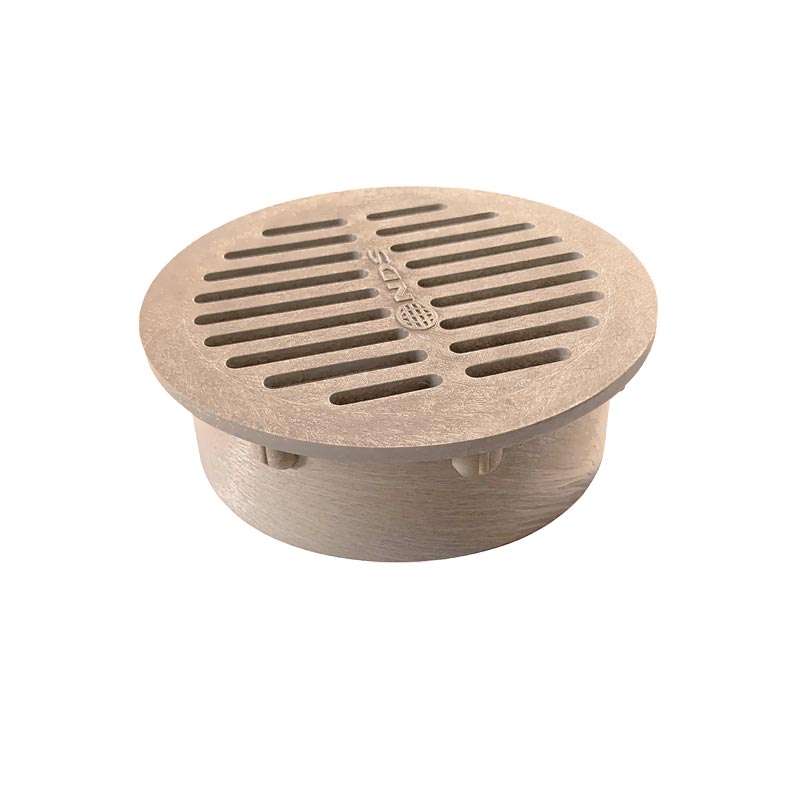 NDS 6" Sand Round Grate www.landscapeplastics.co.uk