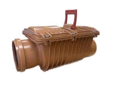 110mm Non Return Valve (double flap) www.landscapeplastics.co.uk