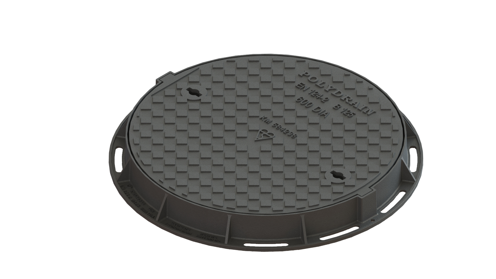 600mm Dia B125 Ductile Iron Cover & Frame www.landscapeplastics.co.uk